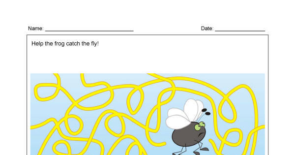 Frog and Fly Maze – Animaplates