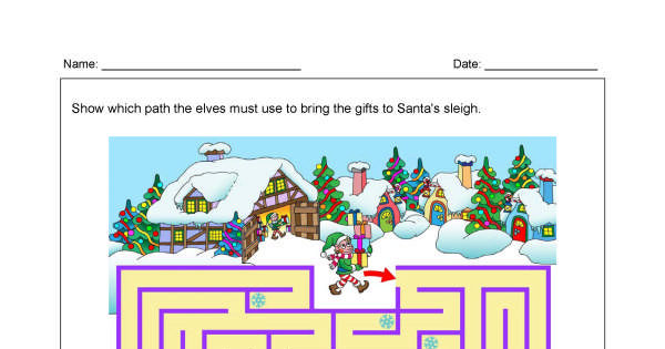 Christmas Elves Maze 2 – Animaplates