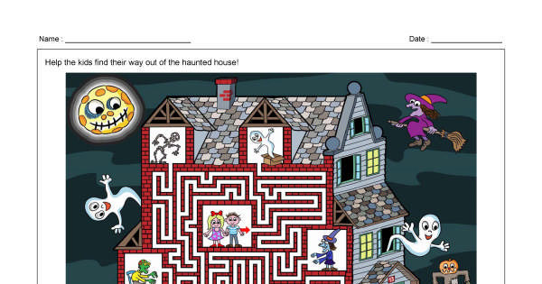 Haunted House Maze – Animaplates