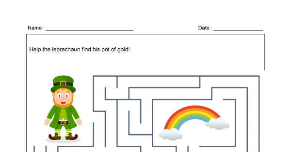 Saint Patrick’s Day Maze – Animaplates